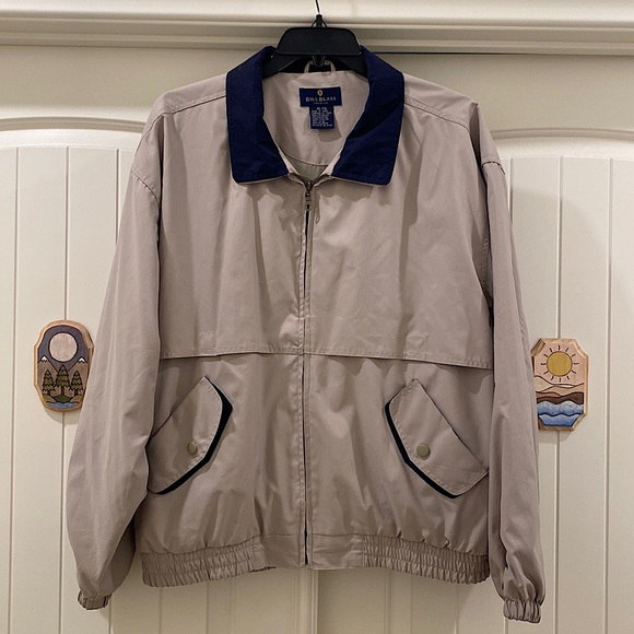 bill blass | Jackets & Coats | Bill Blass Premium Navy Blue And Cream ...